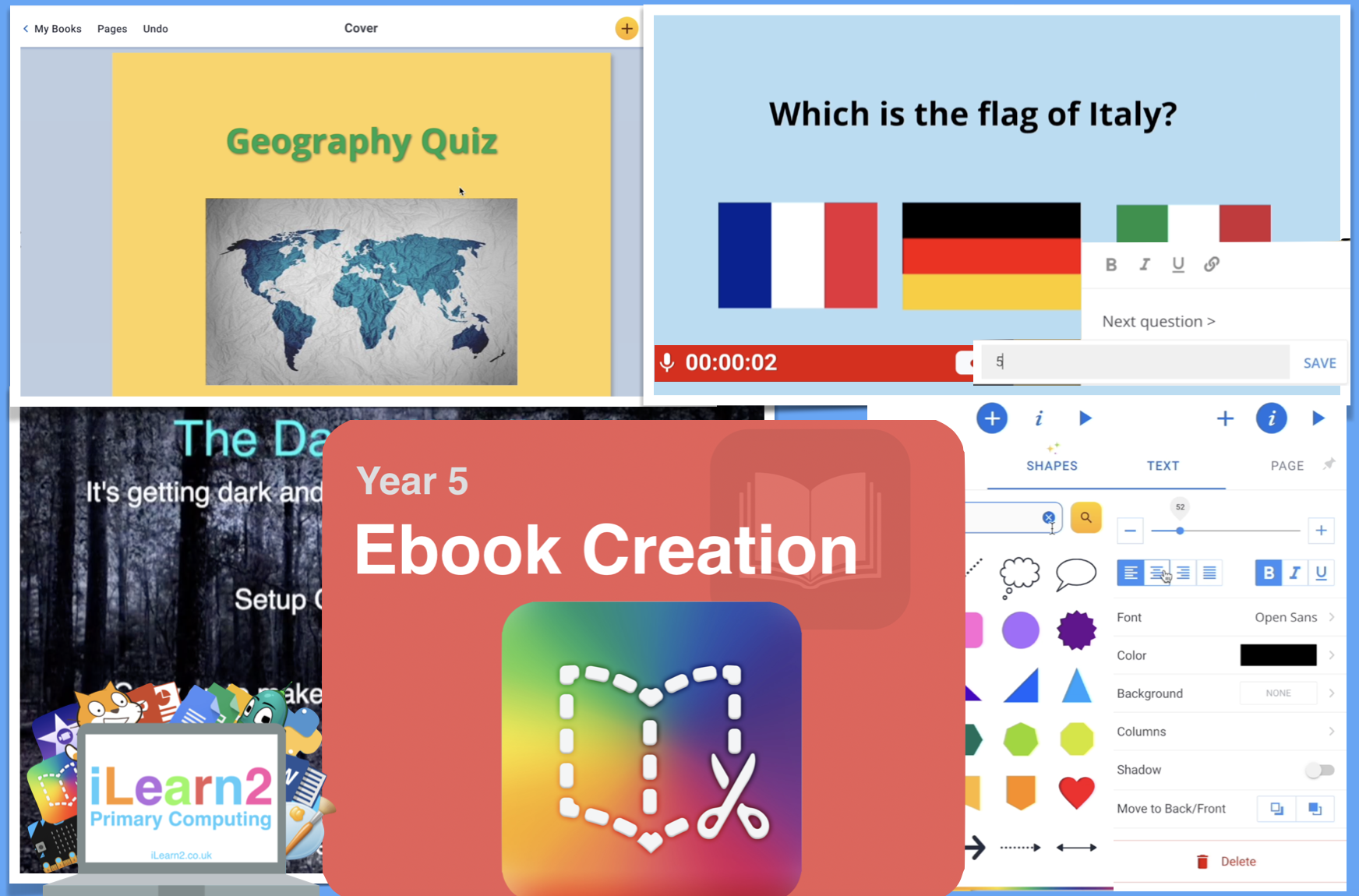 Year 5 eBook Creation Activity Pack- iLearn2 | Primary Computing. Made ...