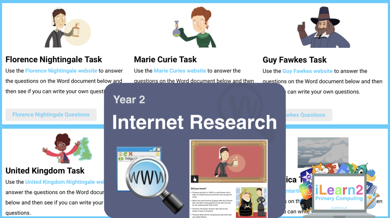 Preview - Year 2 Internet Research - iLearn2 | Primary Computing. Made Easy.