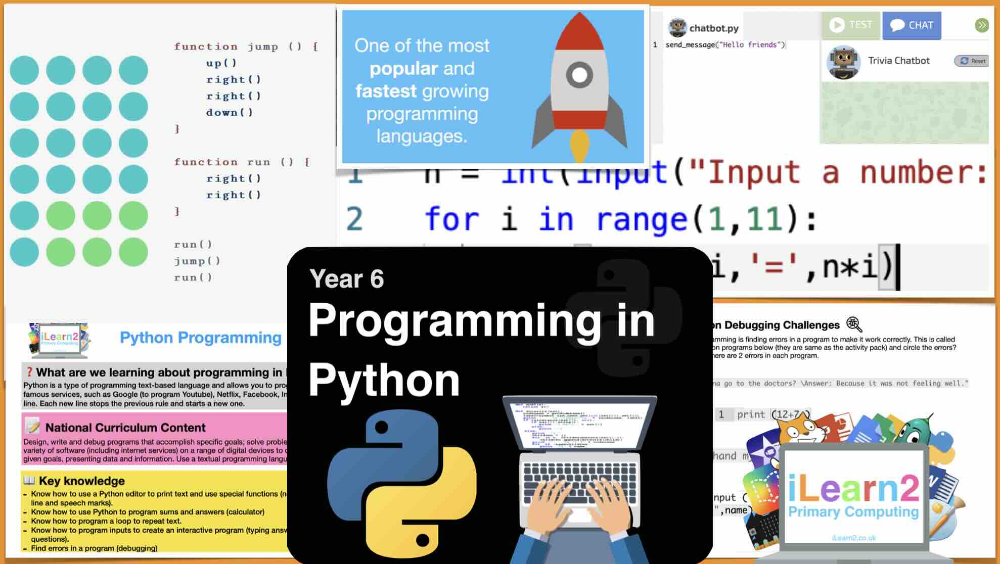 Year 6 Python Activity Pack - iLearn2 | Primary Computing. Made Easy.